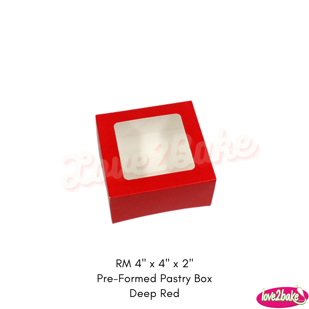 RM 4" x 4" x 2" Pre-Formed Pastry Box – Love2Bake Philippines