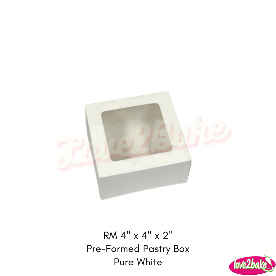 RM 4" x 4" x 2" Pre-Formed Pastry Box – Love2Bake Philippines