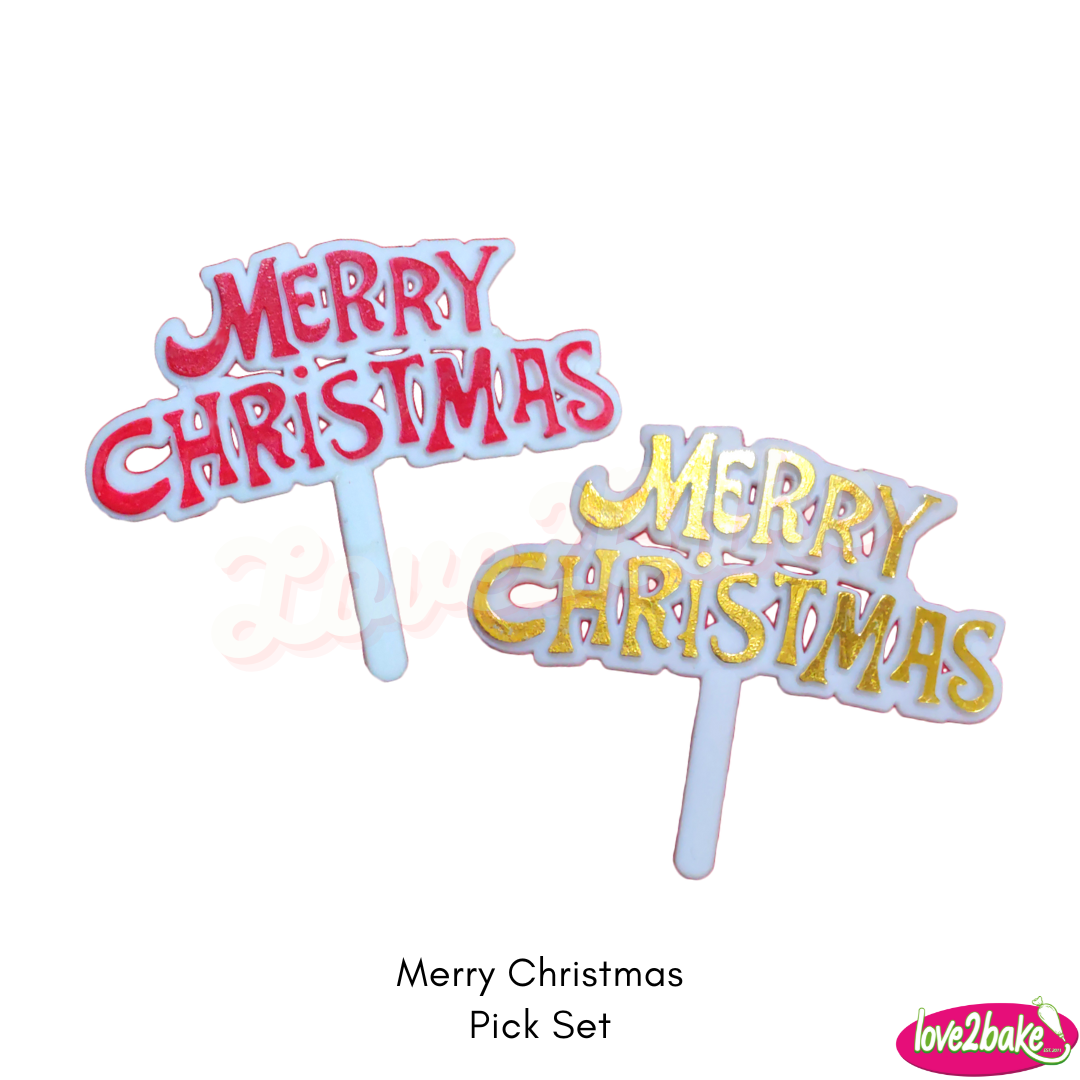 Merry Christmas Pick Set – Love2Bake Philippines