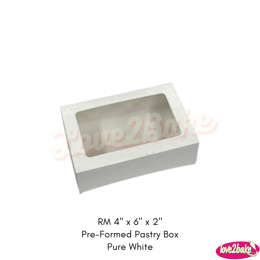 RM 4" x 6" x 2" Pre-Formed Pastry Box – Love2Bake Philippines