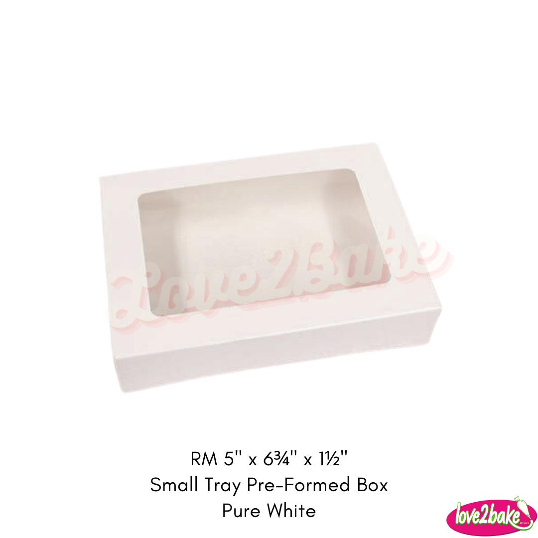 RM 5" x 6¾" x 1½" Pre-Formed Small Tray Box – Love2Bake Philippines