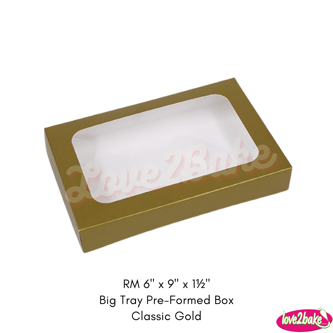 RM 6" x 9" x 1½" Pre-Formed Big Tray Box – Love2Bake Philippines