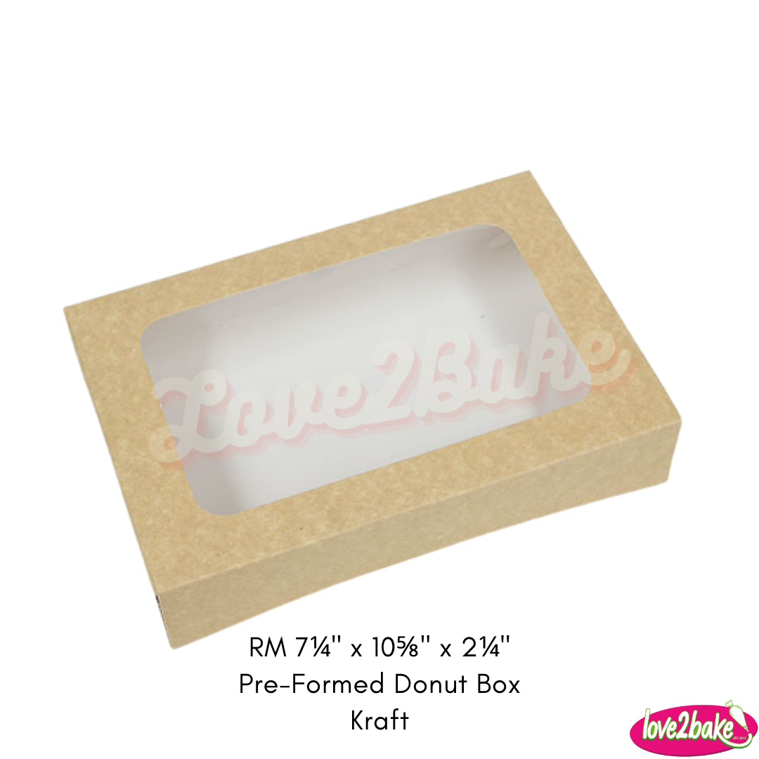 RM 7¼" x 10⅝" x 2¼" Pre-Formed Donut Box – Love2Bake Philippines