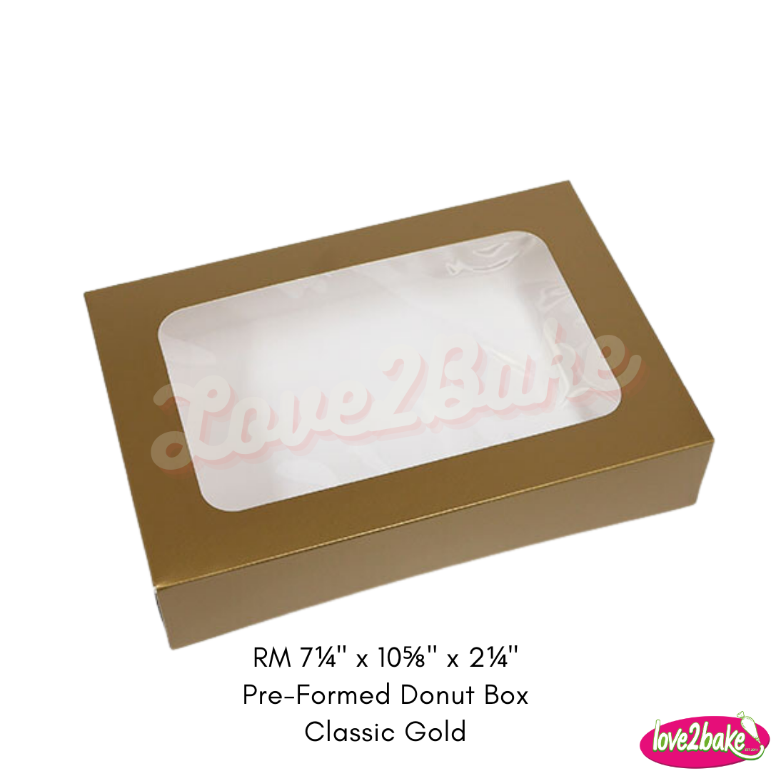 RM 7¼" x 10⅝" x 2¼" Pre-Formed Donut Box – Love2Bake Philippines