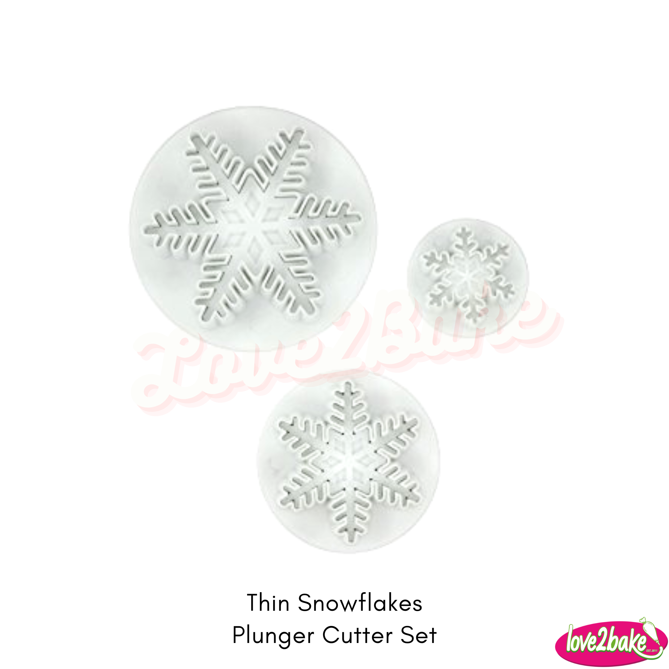 Thin Snowflakes Plunger Cutter Set – Love2Bake Philippines