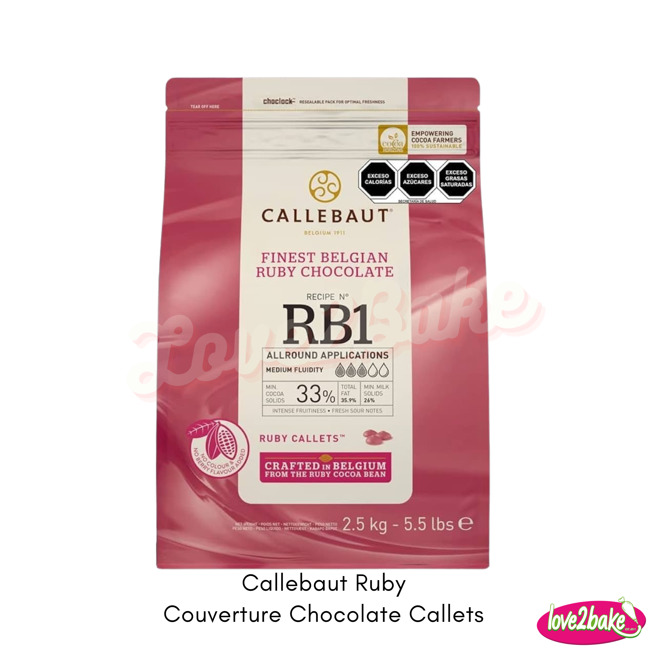 Callebaut RB1 Ruby Chocolate Callets – Love2Bake Philippines