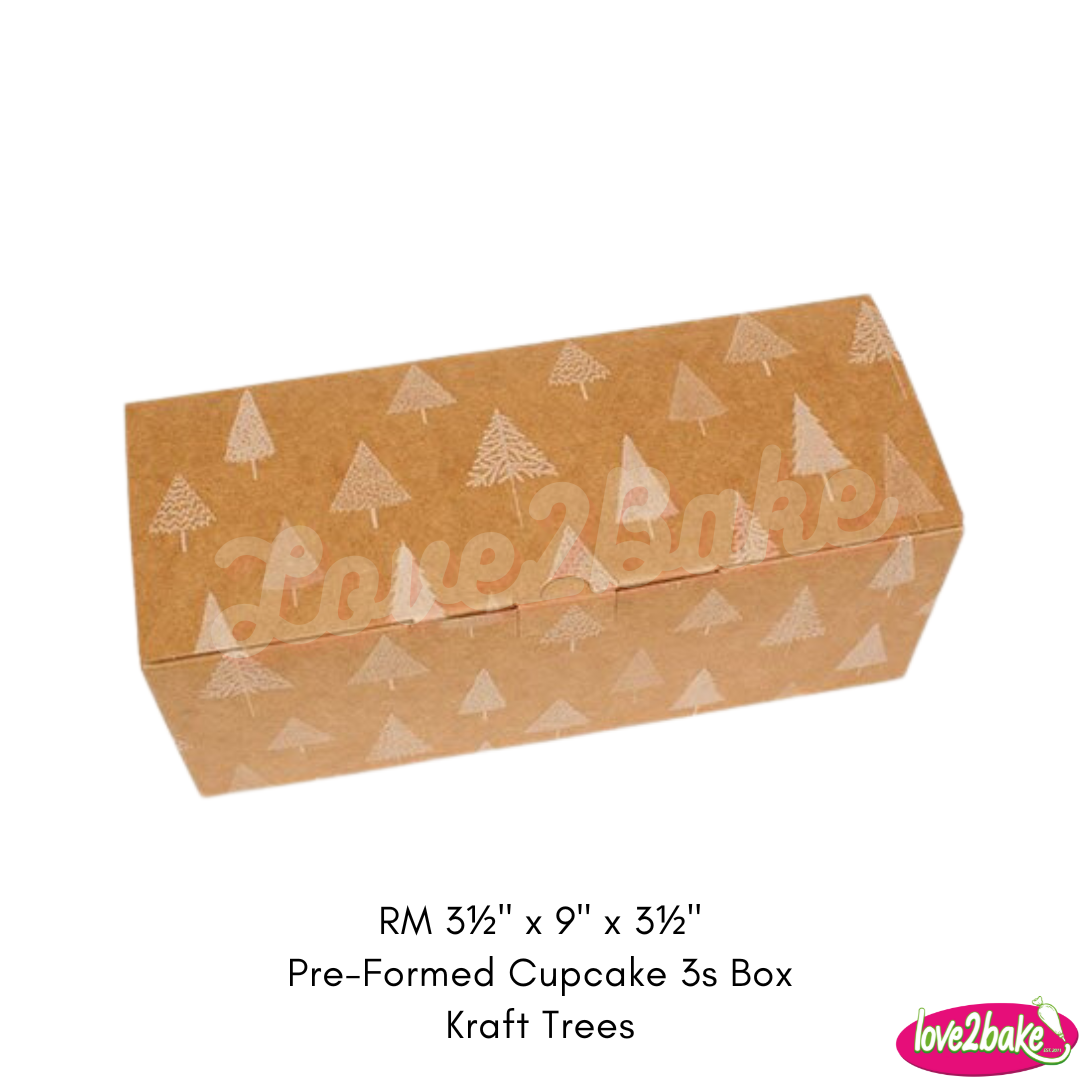 RM 3½" x 9" x 3" Pre-Formed Cupcake 3s Box – Love2Bake Philippines