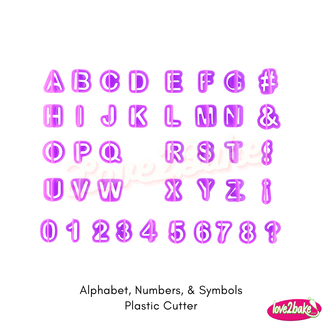 Alphabet, Numbers, & Symbols Plastic Cutter Set – Love2Bake Philippines