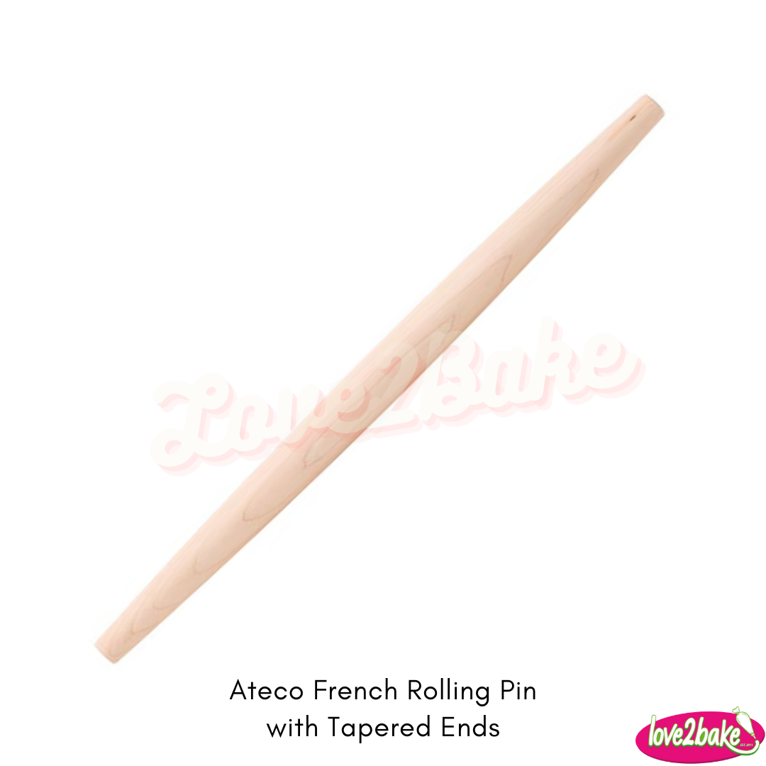 Ateco French Rolling Pin with Tapered Ends – Love2Bake Philippines
