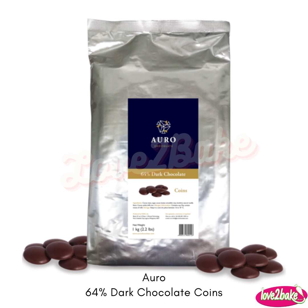 Auro 64% Dark Chocolate Coins – Love2Bake Philippines