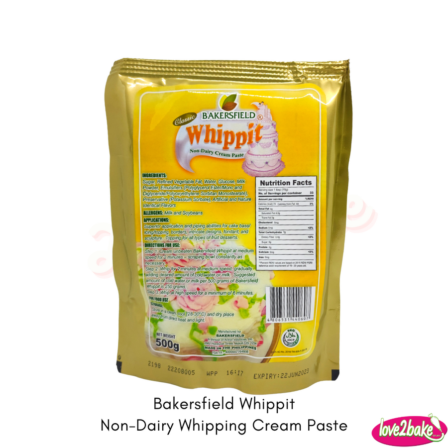Bakersfield Whippit Non-Dairy Whipping Cream Paste – Love2Bake Philippines