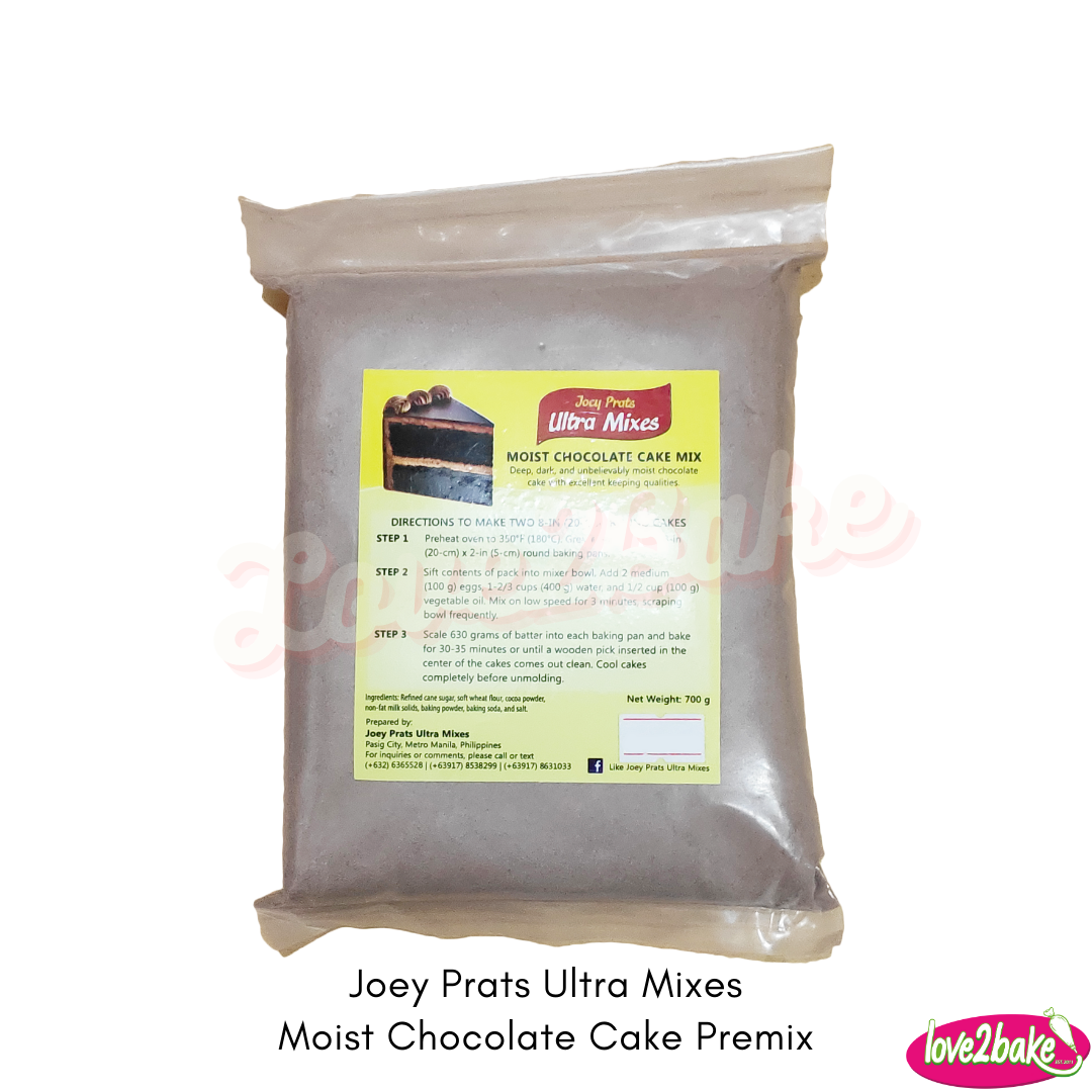 Joey Prats Ultra Mixes Moist Chocolate Cake Premix – Love2Bake Philippines