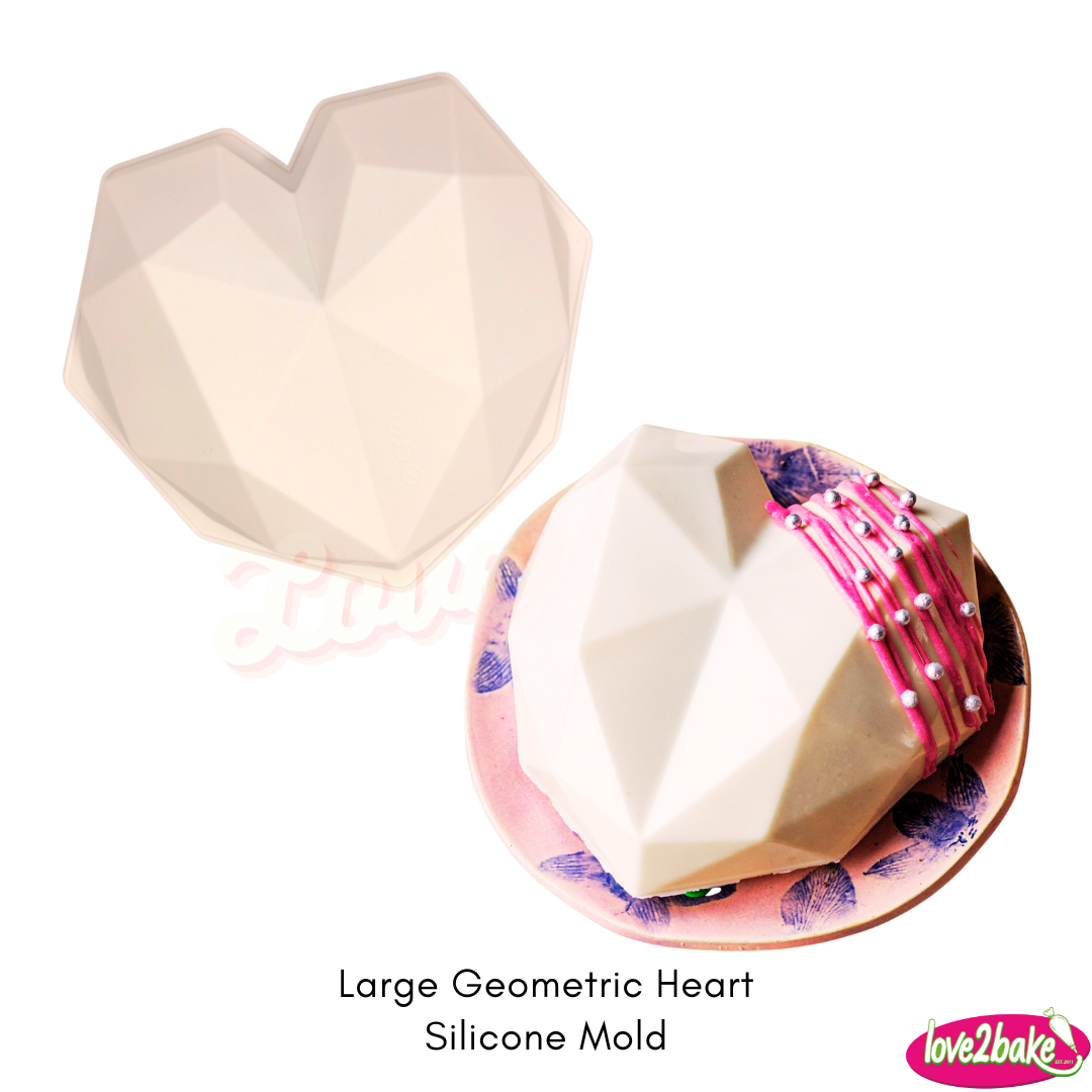 Large Geometric Heart Silicone Mold – Love2Bake Philippines