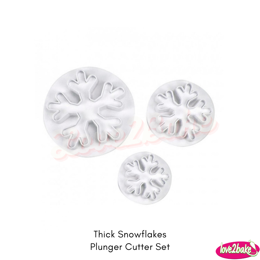Thick Snowflakes Plunger Cutter Set – Love2Bake Philippines